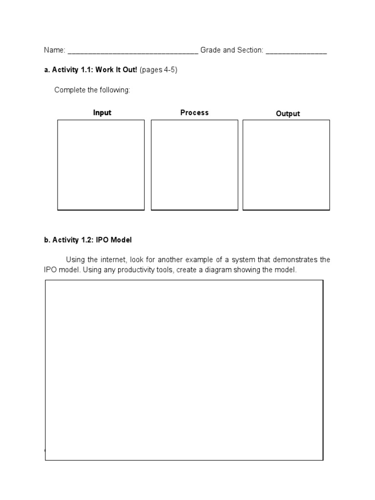 Learning Activities 1.1 To 1.3 | PDF
