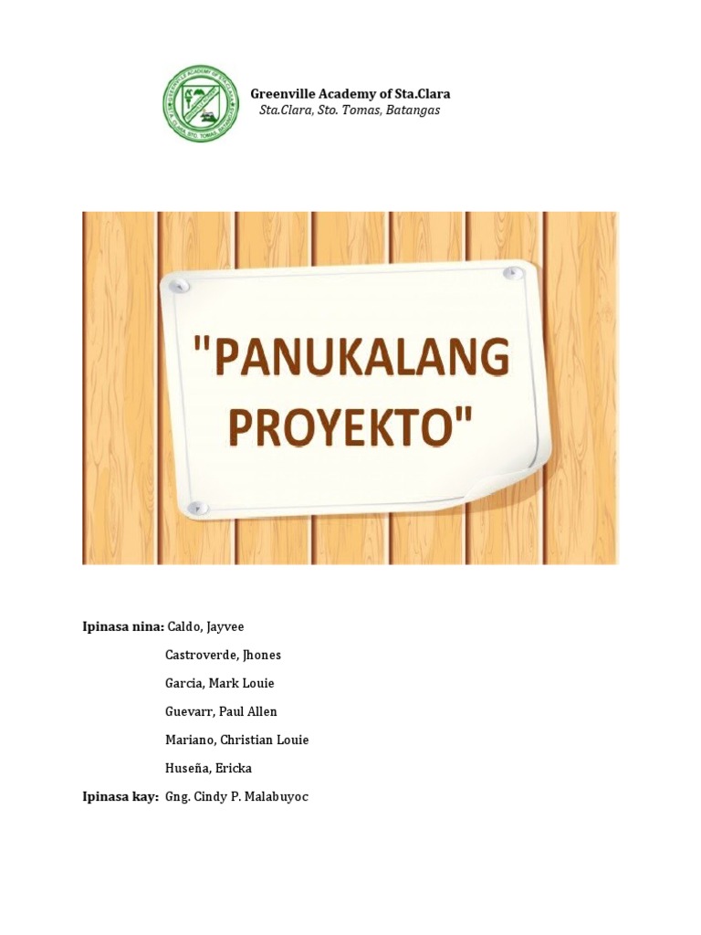 Panukalang Proyekto | PDF