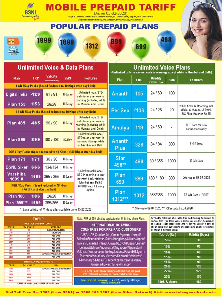 Popular Prepaid Plans: Unlimited Voice & Data Plans Unlimited Voice ...