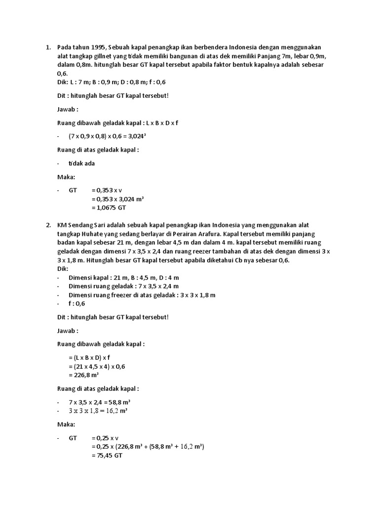 Contoh Soal GT | PDF