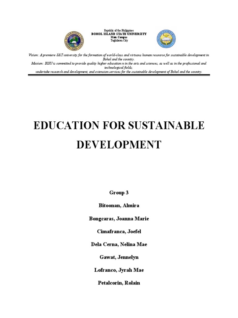 Education For Sustainable Development | PDF | Poverty Reduction ...