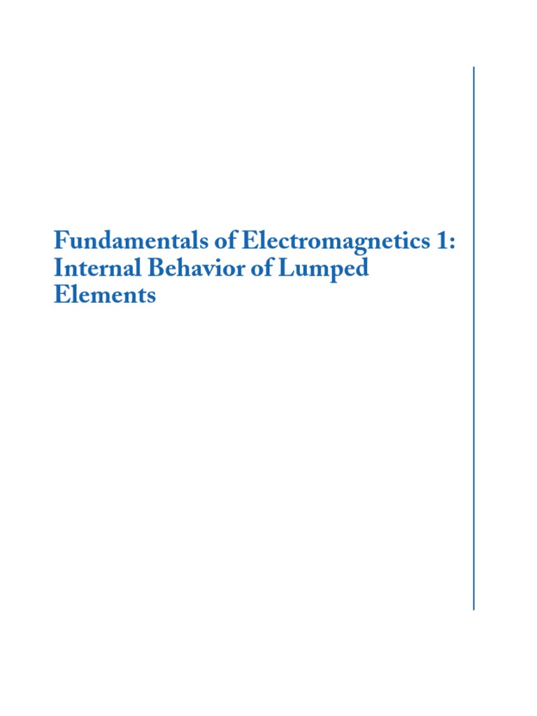Fundamentals of Electromagnetics (Full Book) | PDF | Electrical ...