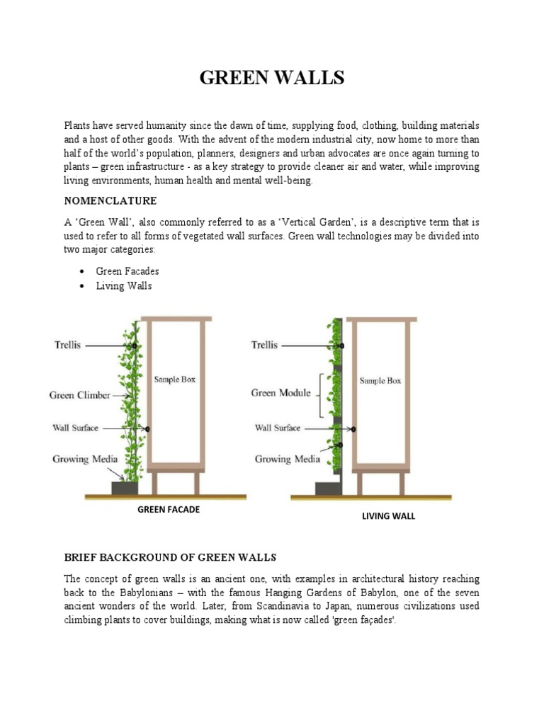 Green Walls: Nomenclature | PDF | Green Infrastructure | Nature