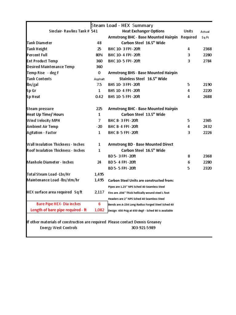 Tank Heating Calculator | Download Free PDF | Fuel Oil | Mechanical ...