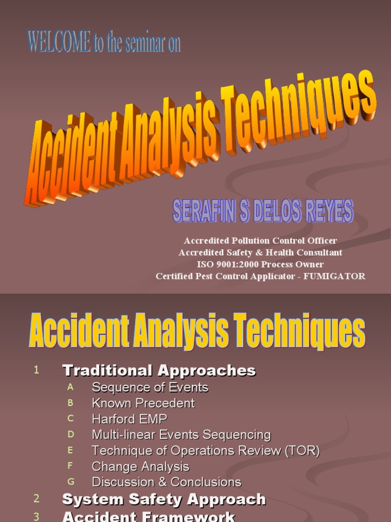 Accident Analysis Techniques | PDF | Causality | Risk Management