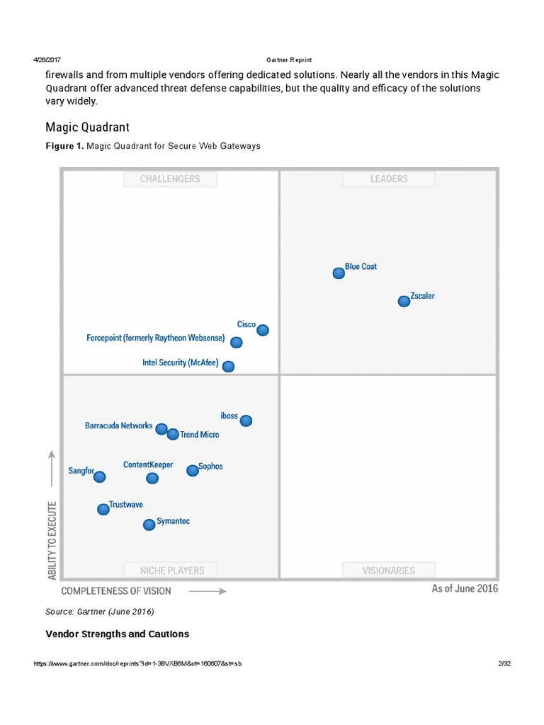 Figure 1. Magic Quadrant For Secure Web Gateways | PDF