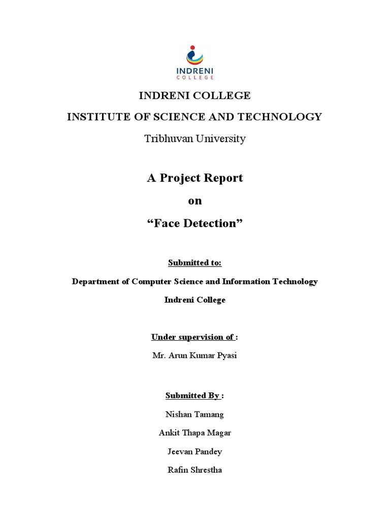 Indreni College Institute of Science and Technology: A Project Report ...