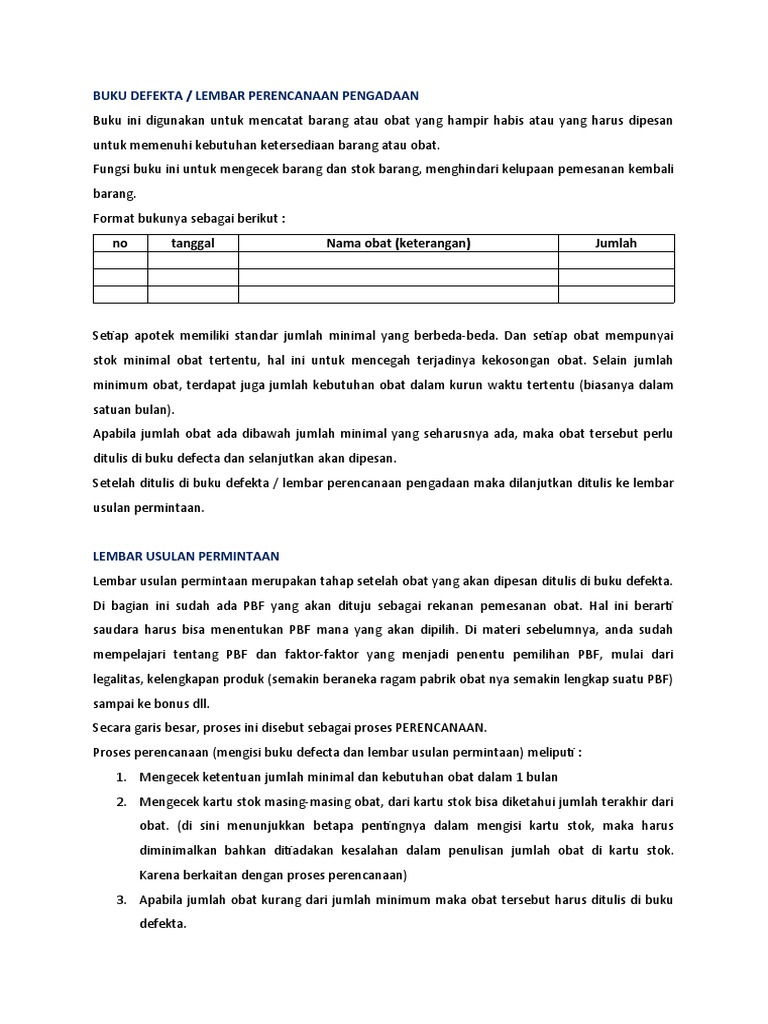 Buku Defekta | PDF