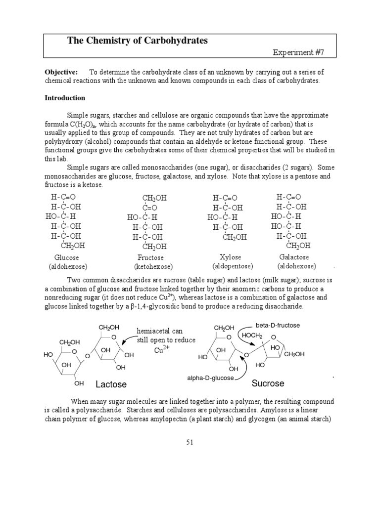 Carbohydrate Testing Methods and Results | PDF | Carbohydrates ...