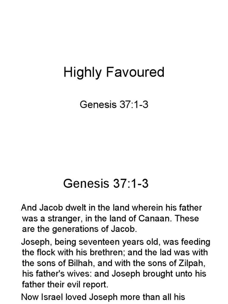 Highly Favoured: Biblical Insights | PDF