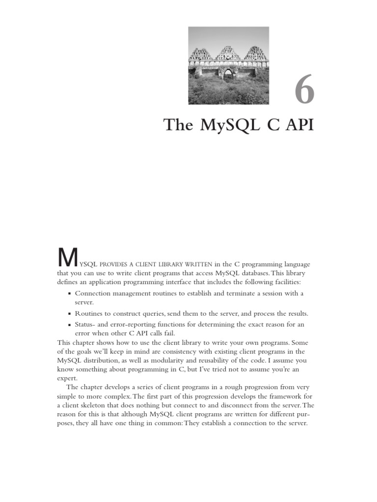 The Mysql C Api: Y Provides A Client Library Written | PDF | Library (Computing) | Application ...