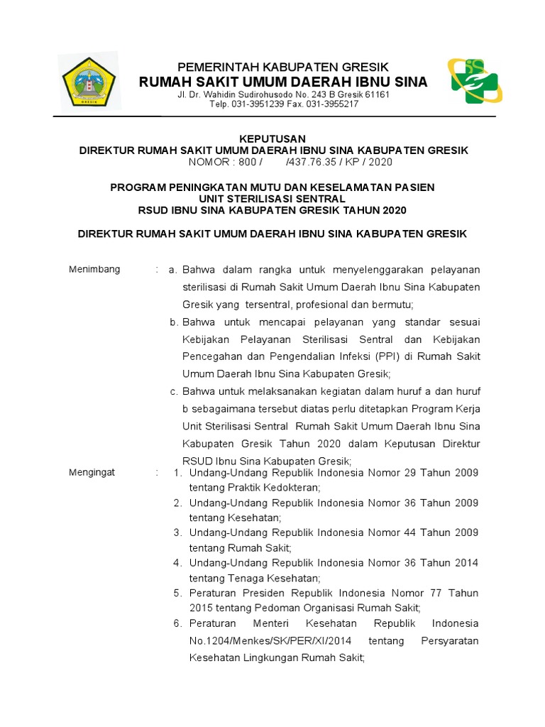 SK Program Kerja 2020 | PDF