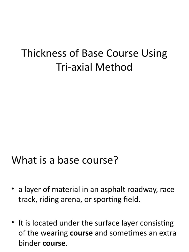 Base Course Thickness via Triaxial Method | PDF | Road Surface | Civil ...