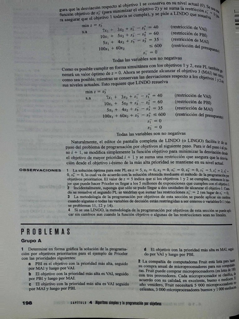 Ejercicios Programación Multiobjetivo - Winston, 2004 PDF | PDF | Microprocesador | Inventario