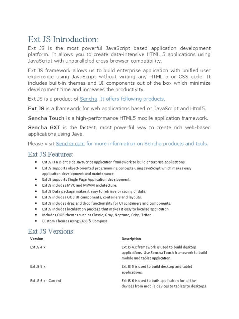 Ext-JS Tutorial | PDF | Ext Js | Microsoft Visual Studio