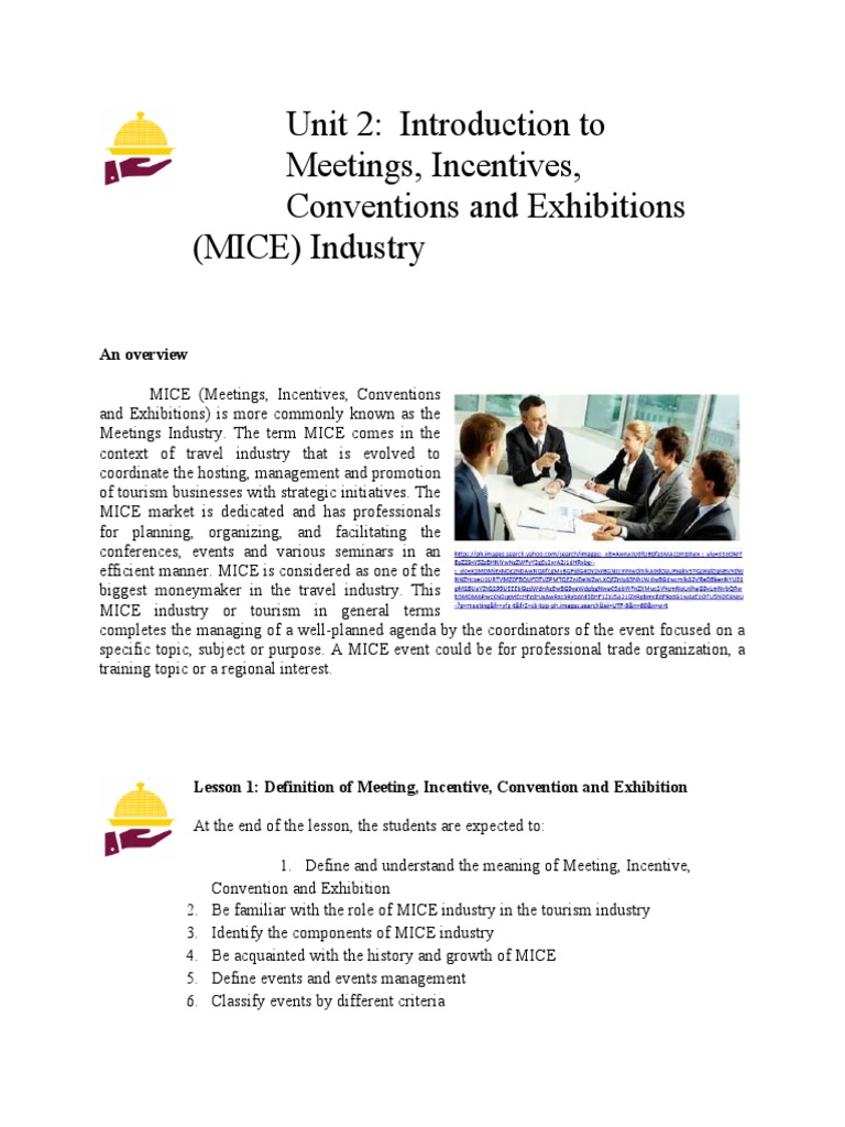 Unit 2: Introduction To Meetings, Incentives, Conventions and ...