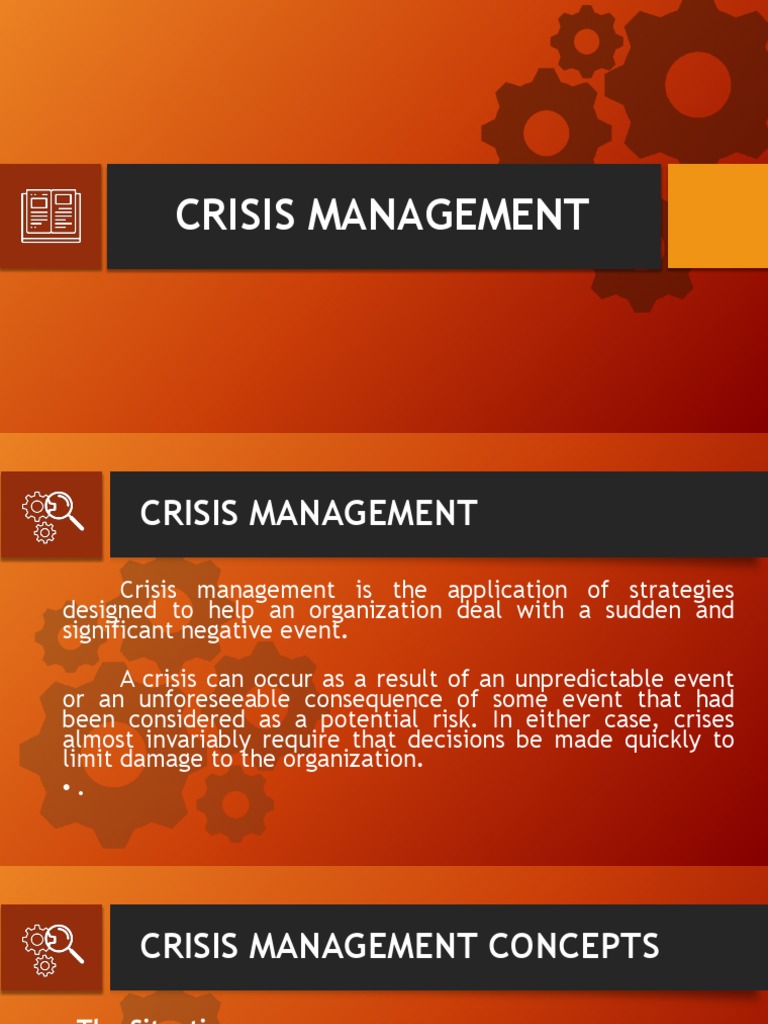 CRISIS MANAGEMENT Lecture PDF | Download Free PDF | Crisis Management ...
