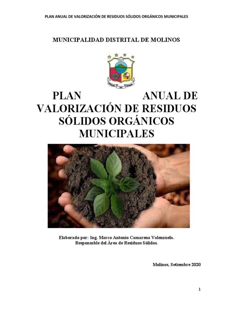 Plan de Valorizacion de Residuos Solidos Orgánicosss | PDF | Compost | Naturaleza