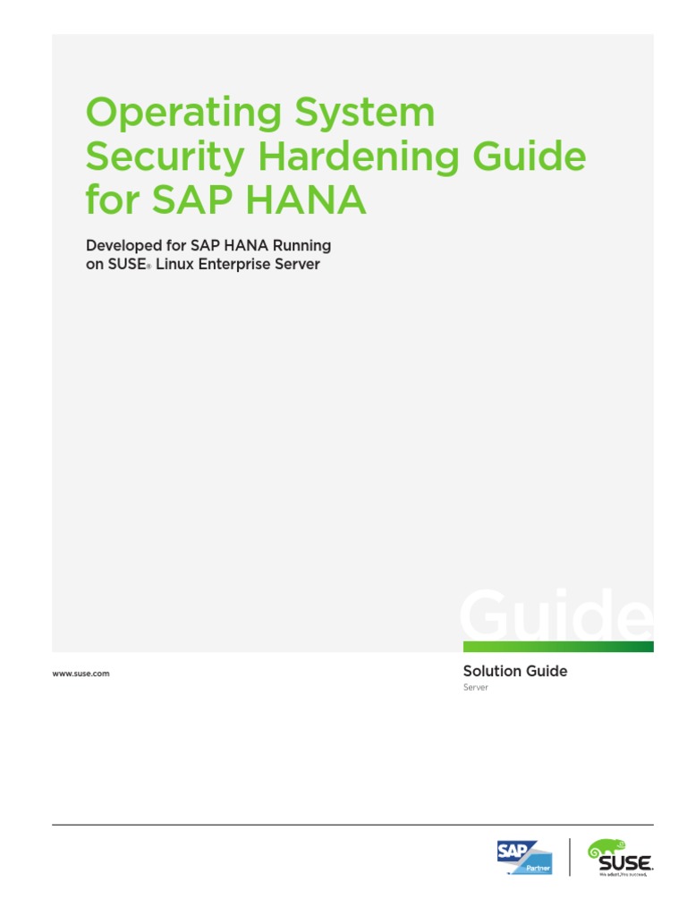 Os Security Hardening Guide For Sap Hana PDF | PDF | Superuser | Sudo