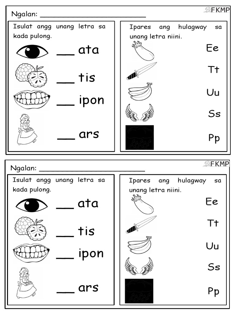 Week 20 Bisaya Worksheets | PDF