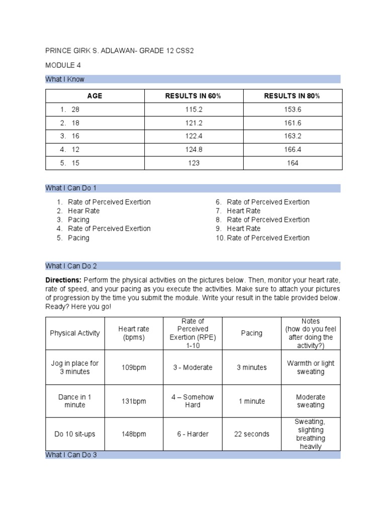 Module 4 Answers | PDF | Heart Rate | Behavior Modification