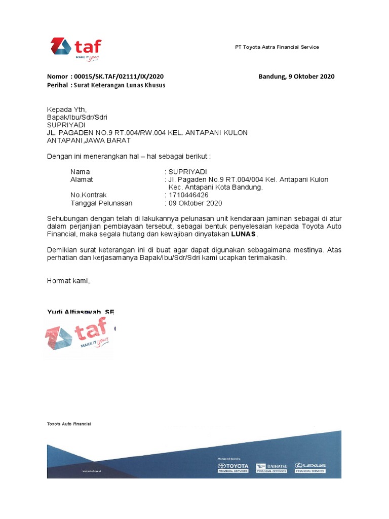 PT Toyota Astra Financial Service | PDF