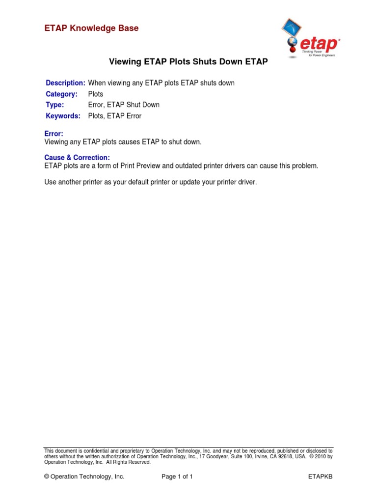 Viewing ETAP Plots Shuts Down ETAP PDF | PDF | Computers