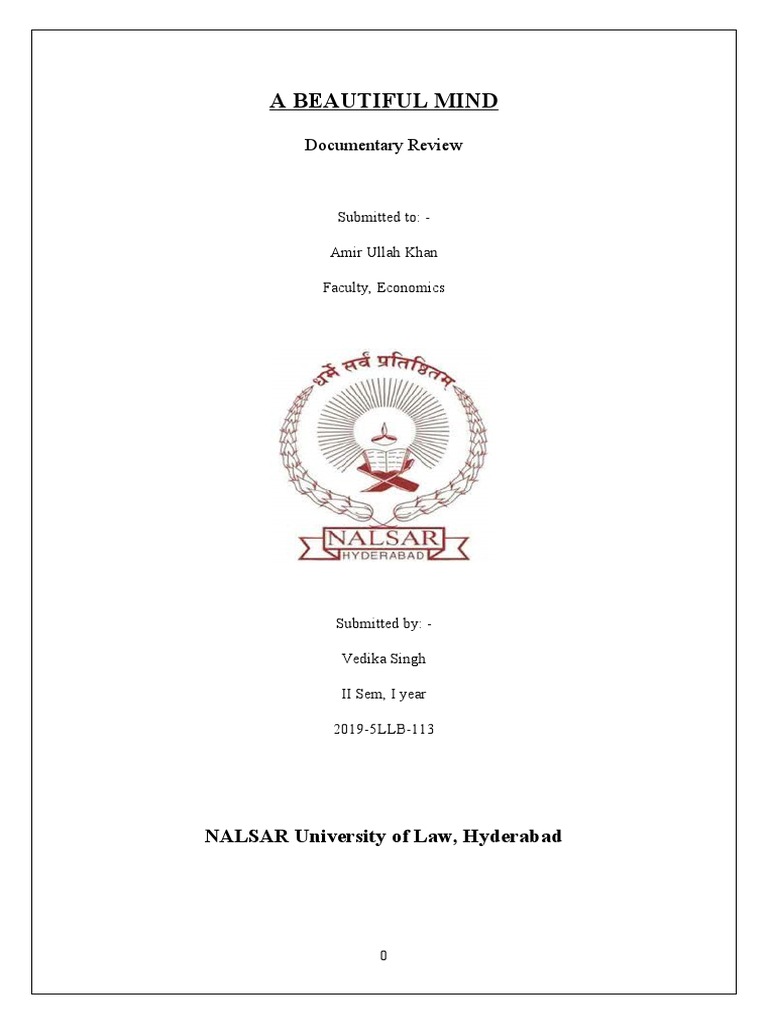 An Analysis of Economic Concepts in the Film "A Beautiful Mind | PDF ...