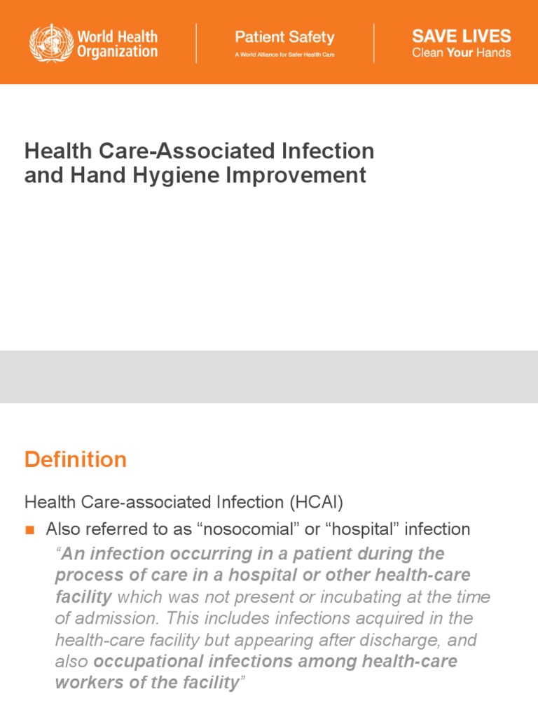 Health Care-Associated Infection and Hand Hygiene Improvement ...