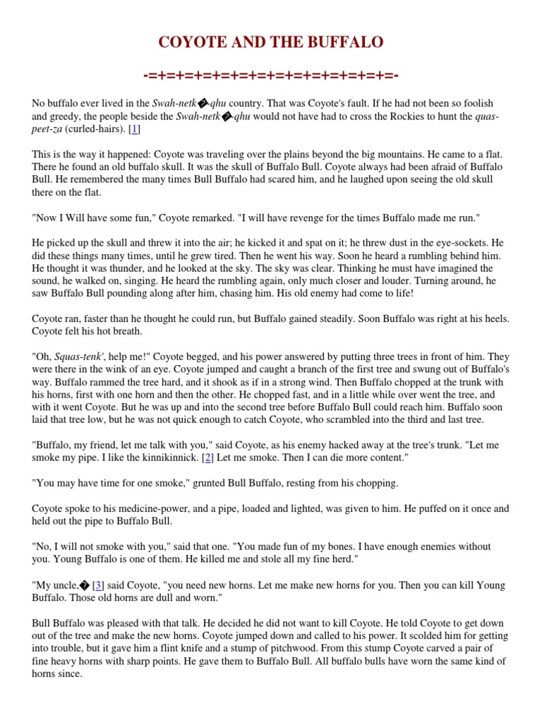 Coyote and The Buffalo - + + + + + + + + + + + + + - : Peet-Za (Curled ...