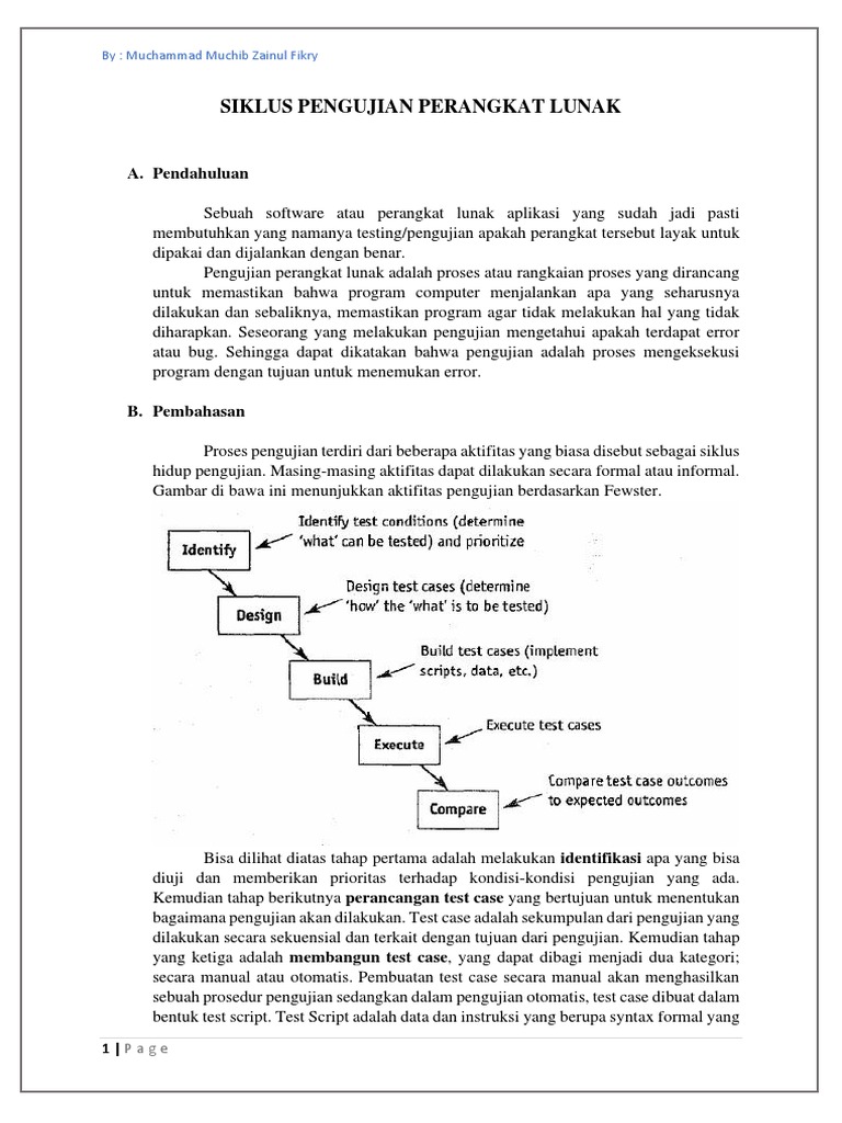 Proses Siklus Pengujian Perangkat Lunak | PDF | Bisnis | Komputer