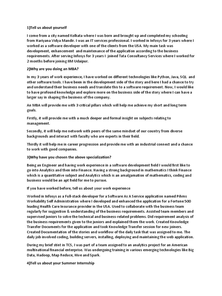 Career Path: From IT to MBA Aspirant | PDF | Analytics | Master Of ...