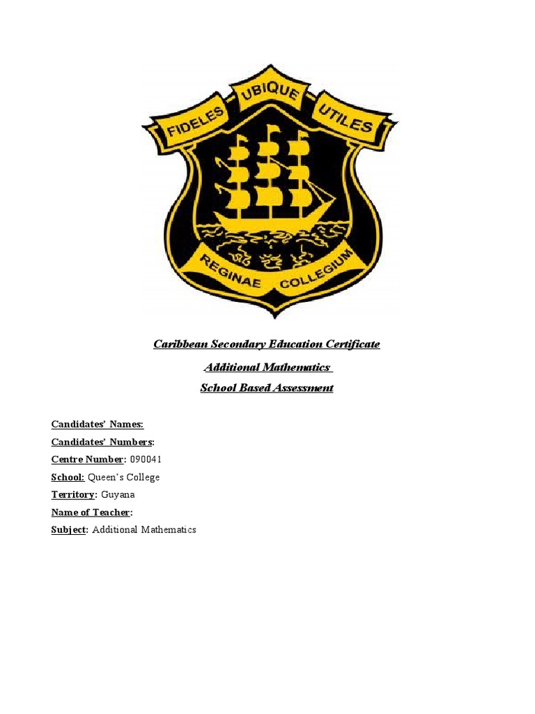 Add Maths Sba | PDF | Mean | Mode (Statistics)