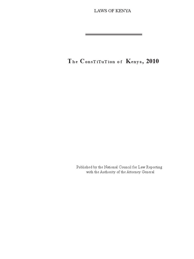 Laws of Kenya-2010 | PDF | Citizenship | Sovereignty