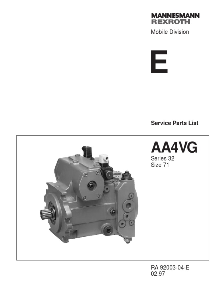Aa4vg Series 32 Size 71 PDF | PDF | Electrical Connector | Equipment