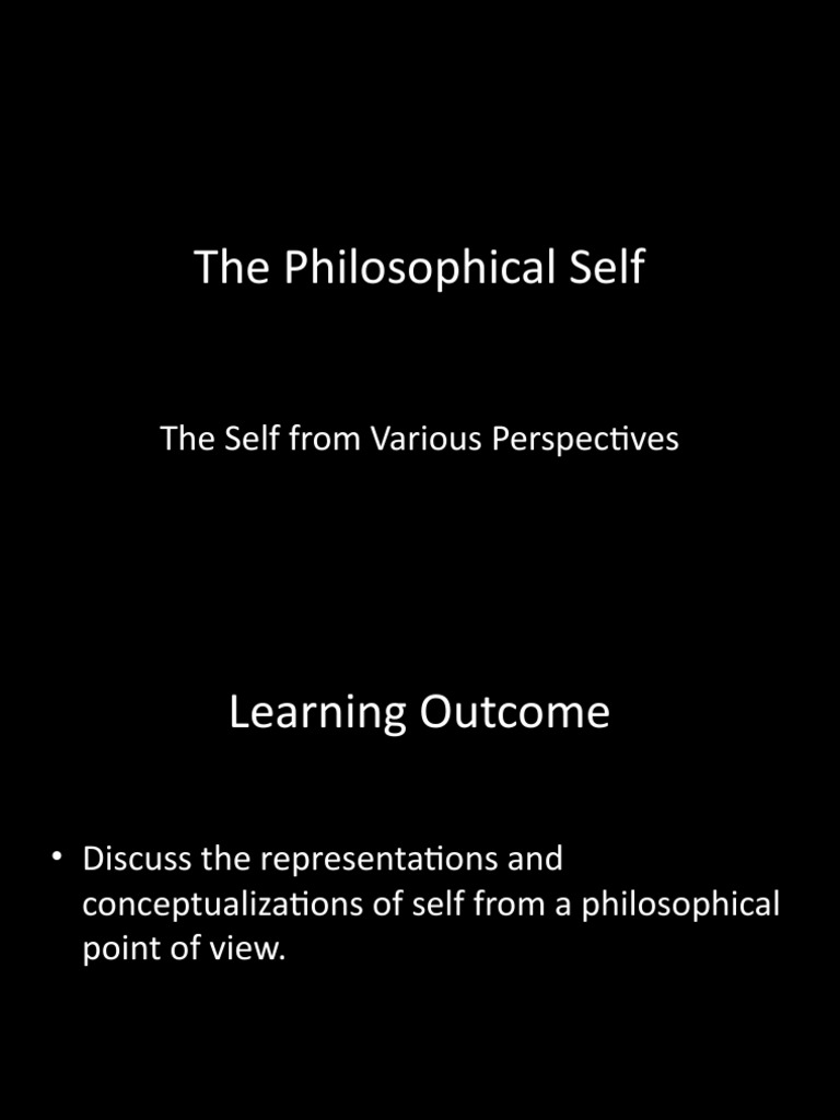 Philosophical Self | PDF | Philosophy Of Self | Idea