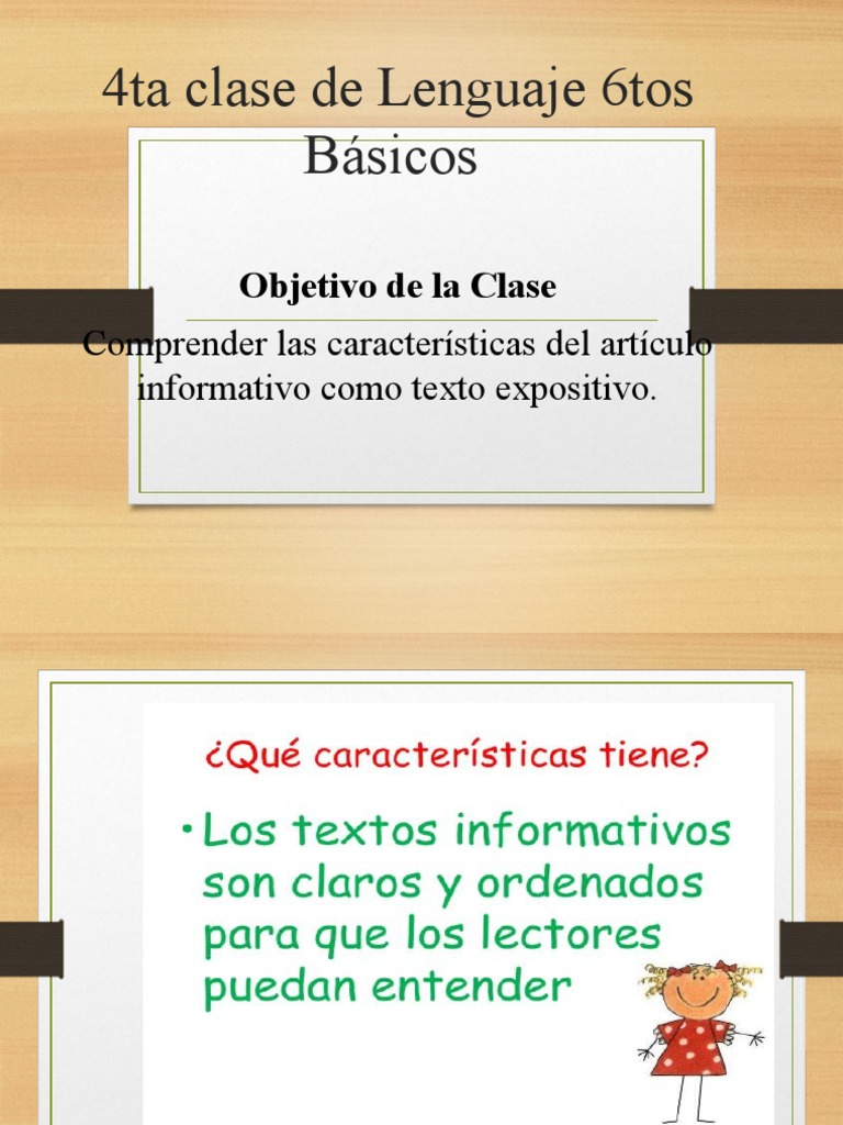 Caracteristicas - de - Un - Texto - Informativo - PPT Clase 4 | PDF