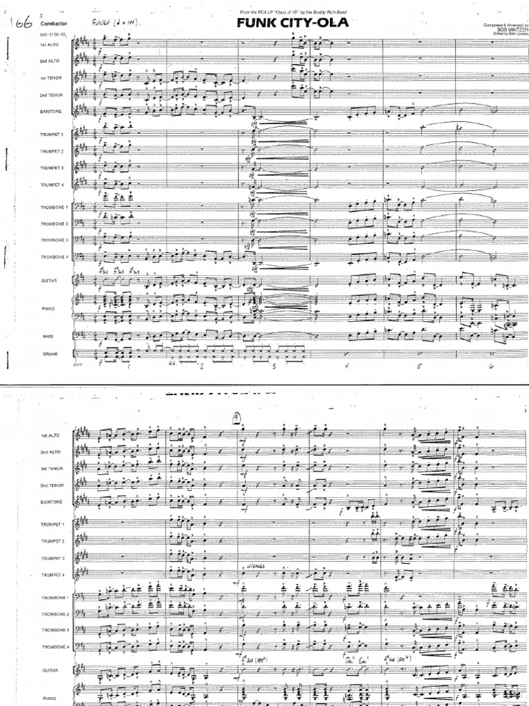 Funk City Ola - FULL Big Band - Mintzer - Buddy Rich | PDF