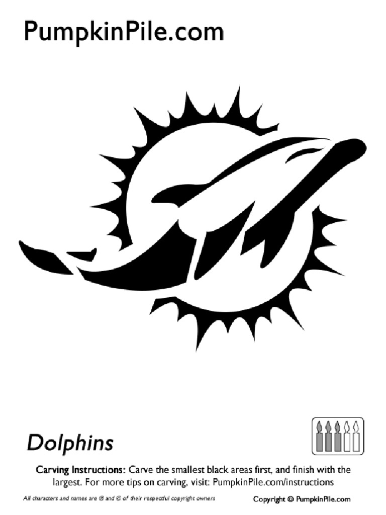 Miami Dolphins Pumpkin Carving Tempate | PDF