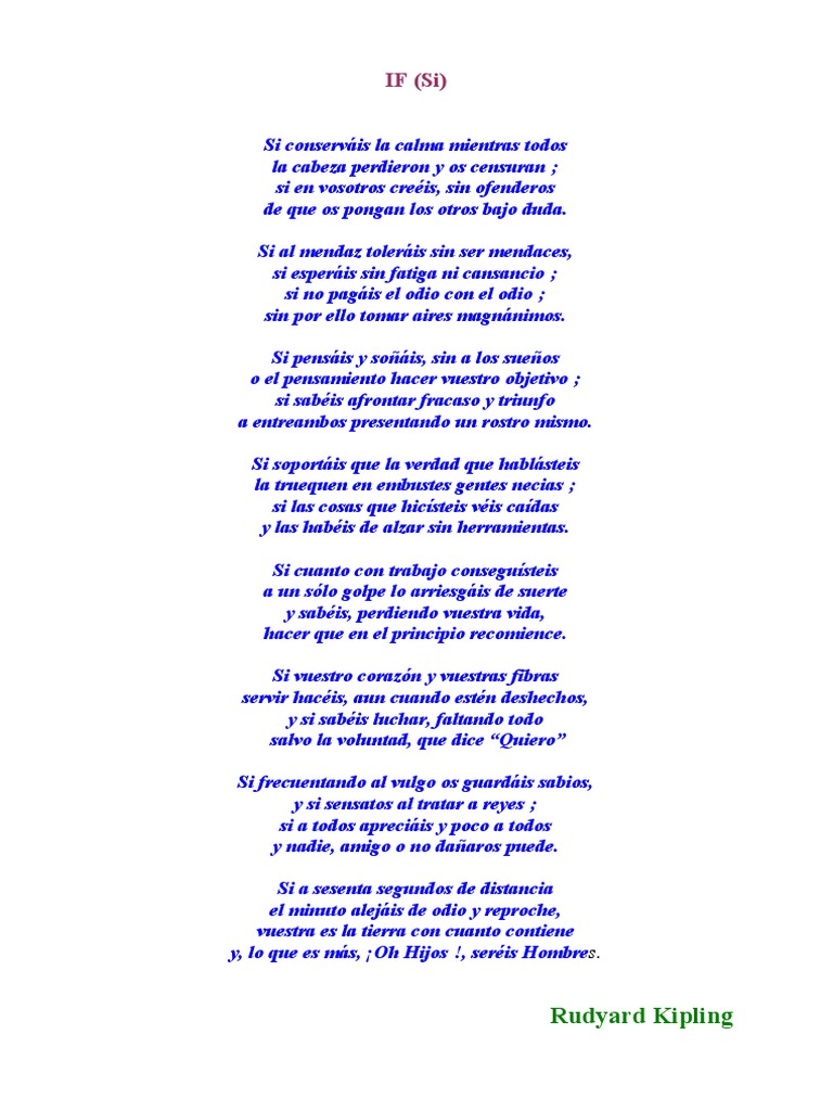 IF (Si) : Rudyard Kipling | PDF