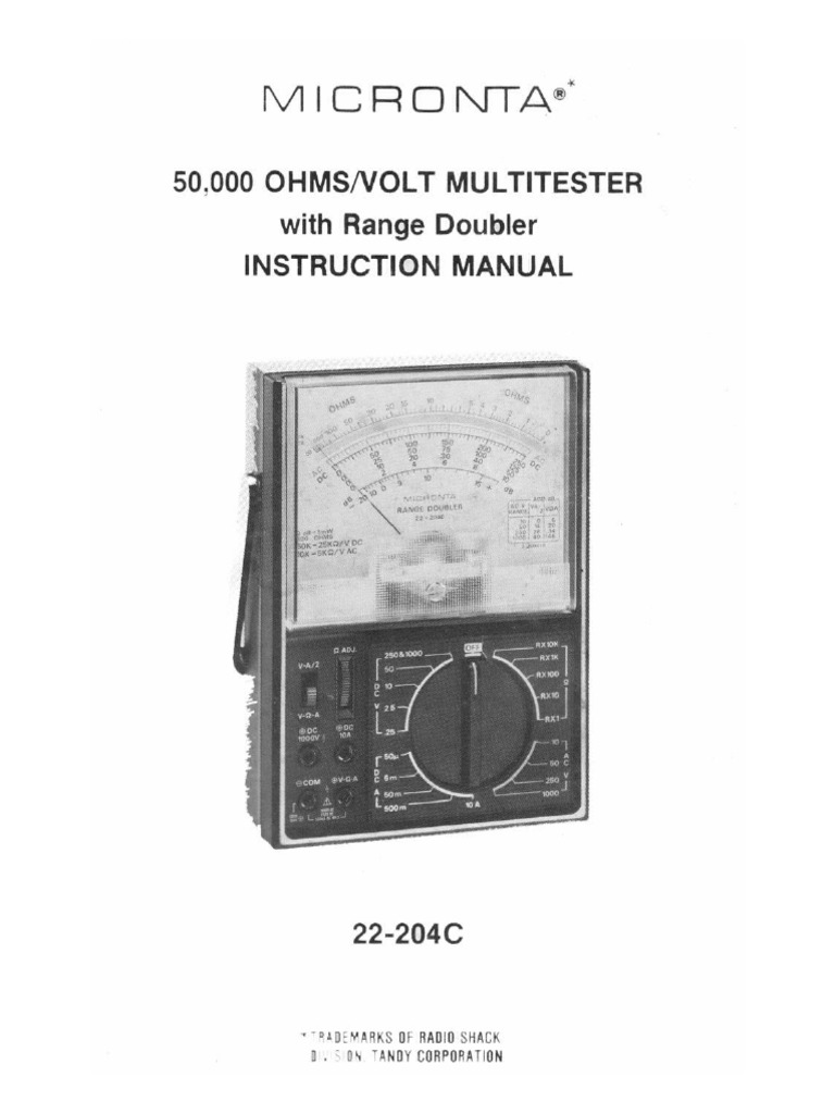 Micronta 22-204C Manual