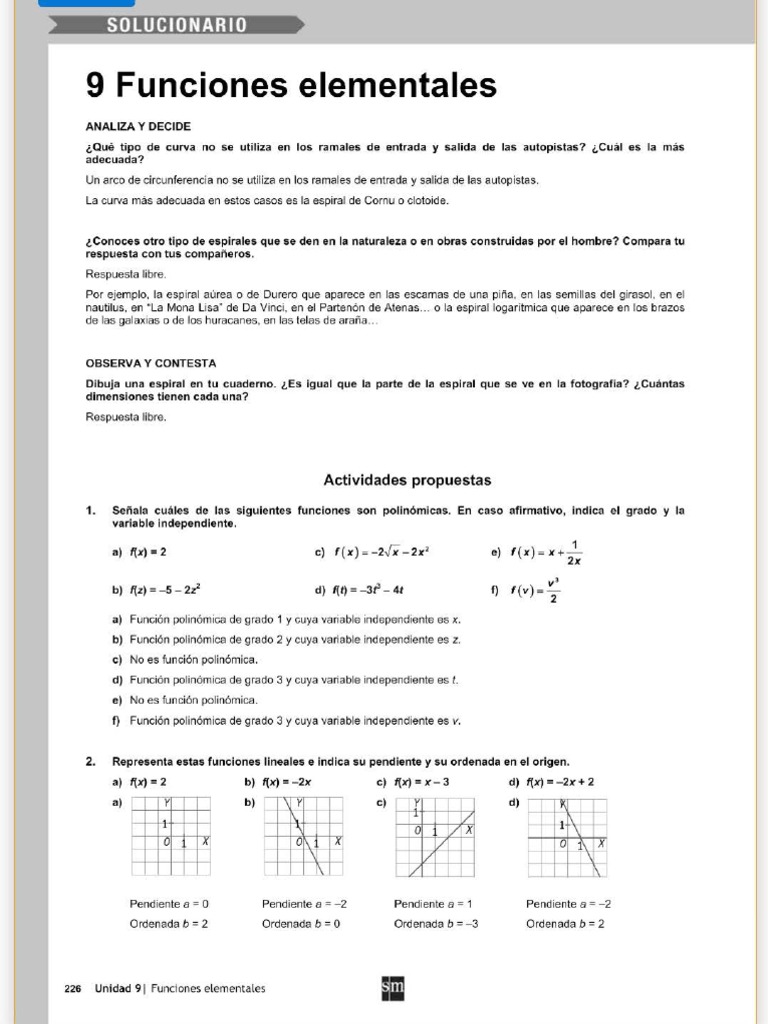 Tema 09 - Funciones Elementales | PDF
