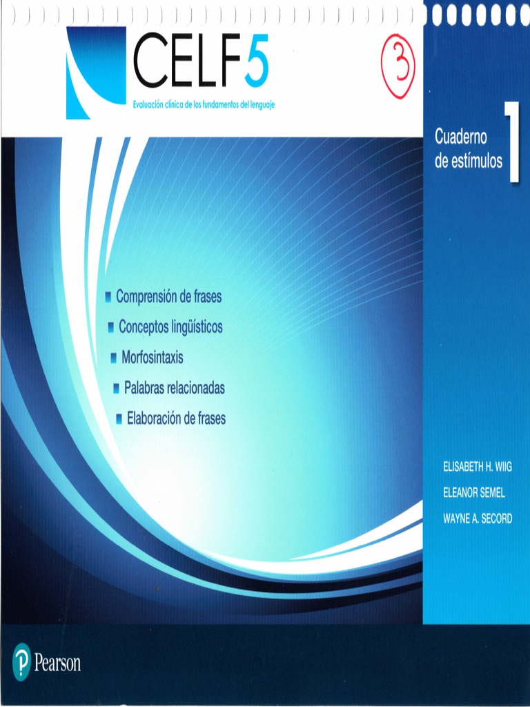 CELF 5 - Cuaderno de Estimulos 1 PDF | PDF