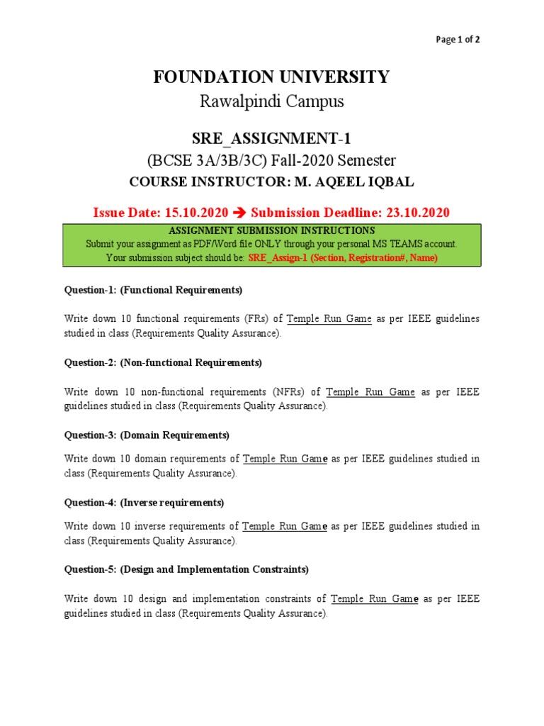 SRE Assignment 1 | PDF | Software | Computing