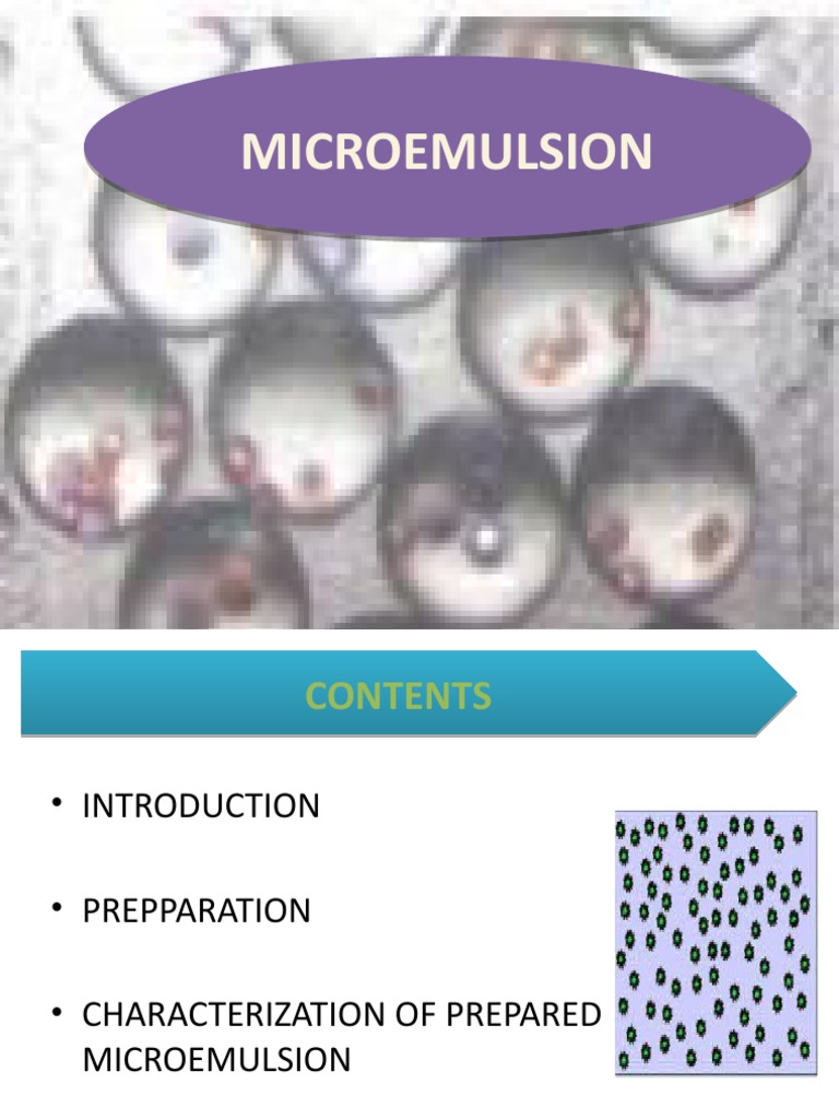 Microemulsion | PDF | Emulsion | Surfactant