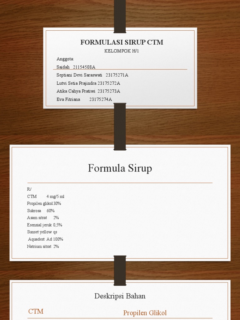 Formulasi Sirup CTM | PDF