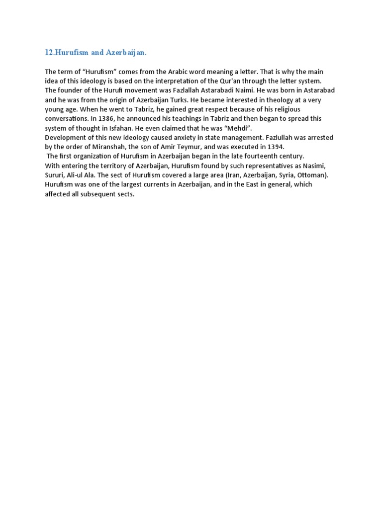 Hurufism | PDF