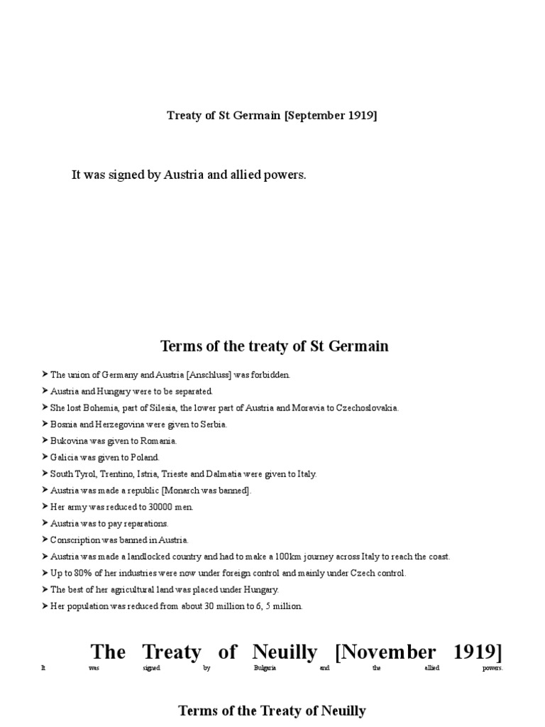 Treatyof ST Germain | PDF | Allies Of World War I | Global Politics