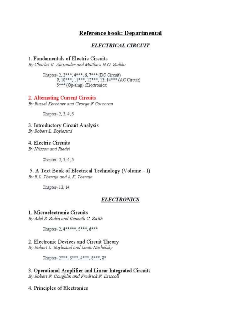 Book List For EEE Job Preparation | PDF | Electronics | Machines