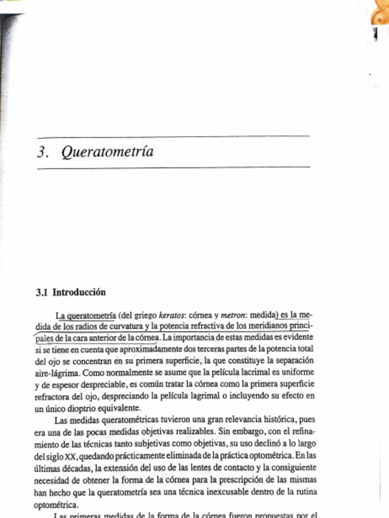Queratometria PDF | PDF | Óptica | Calibración